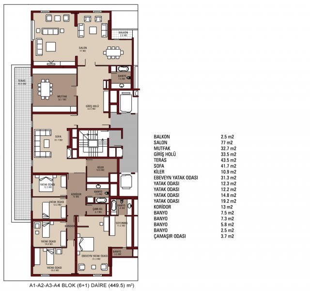 A BLOK KAT PLANLARI KAT PLANLARI , A BLOK KAT PLANLARI