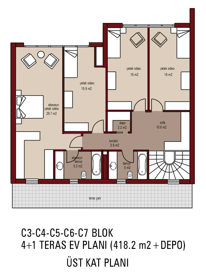 TERAS EVLER KAT PLANLARI KAT PLANLARI , TERAS EVLER KAT PLANLARI